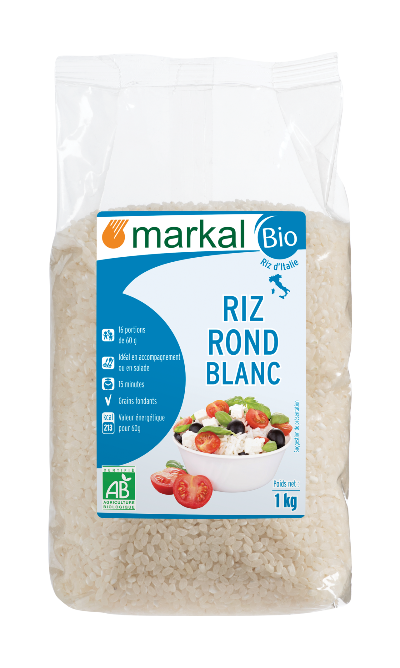 Riz rond blanc 1kg - Destination BIO