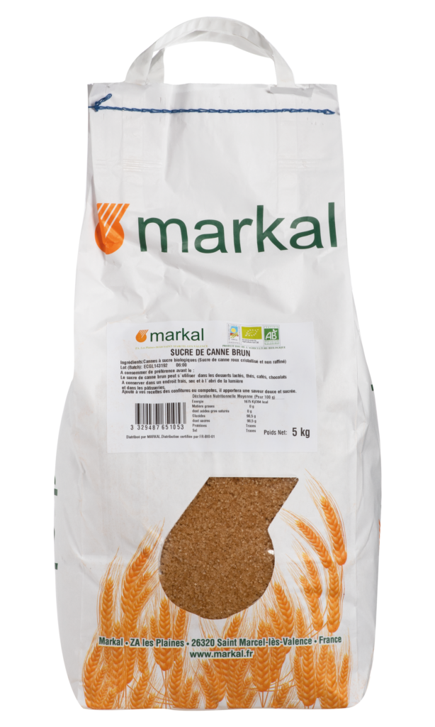 Sucre brun de canne 5kg - Destination BIO